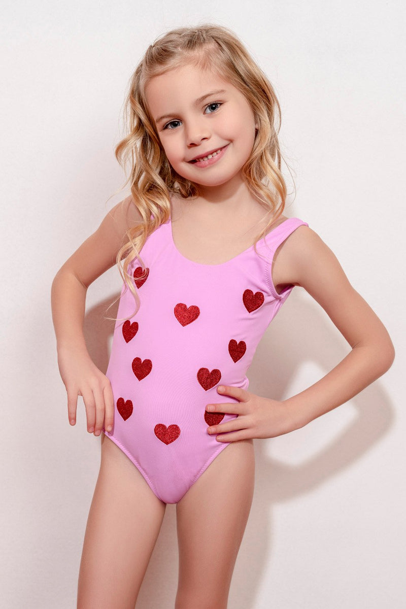 Lovekini Lovekini Amora Pink Kids Swimsuit Alt - Üst Takım | Milagron