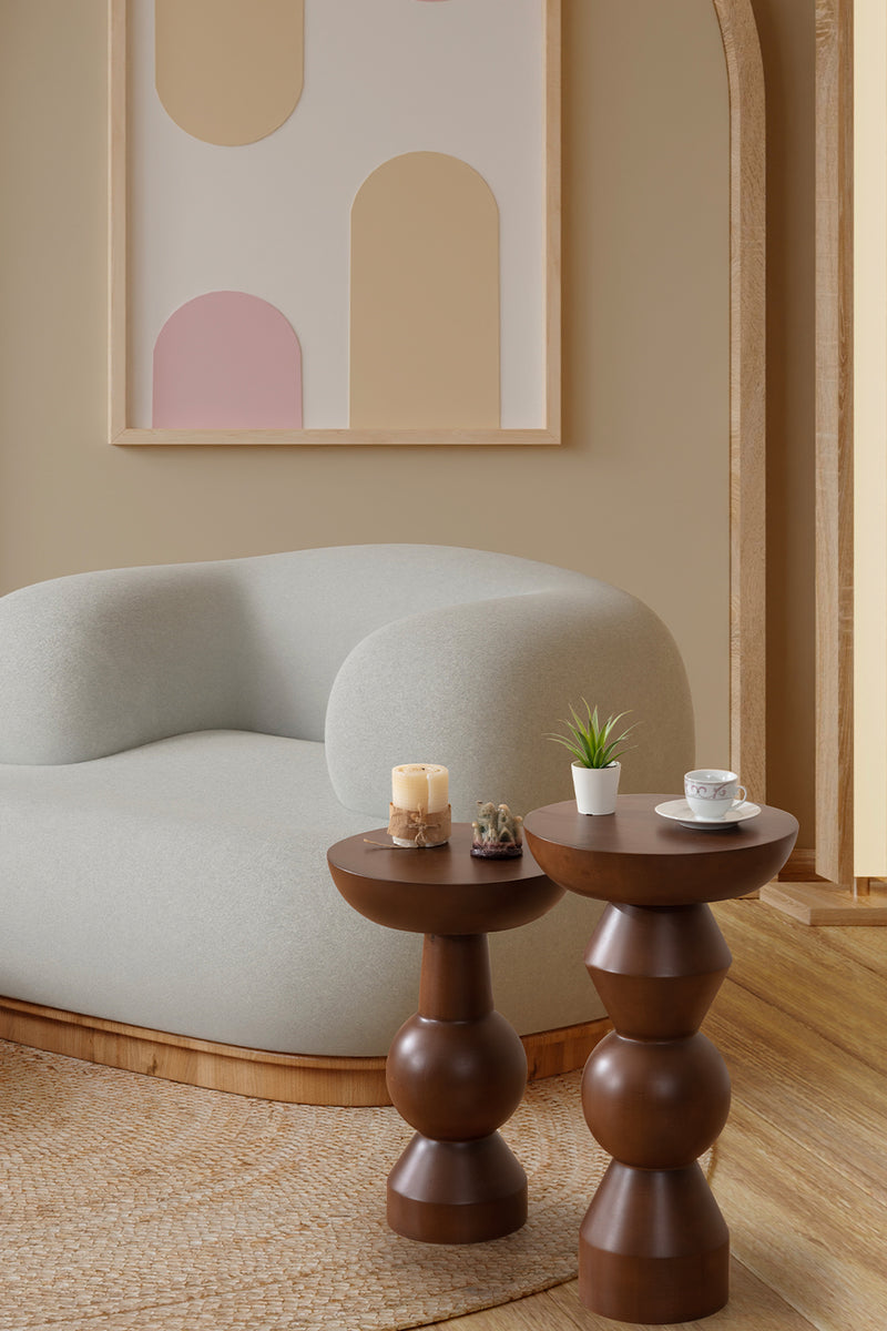 More Wood Design Enva 2'li Ahşap Sehpa Sehpa | Milagron