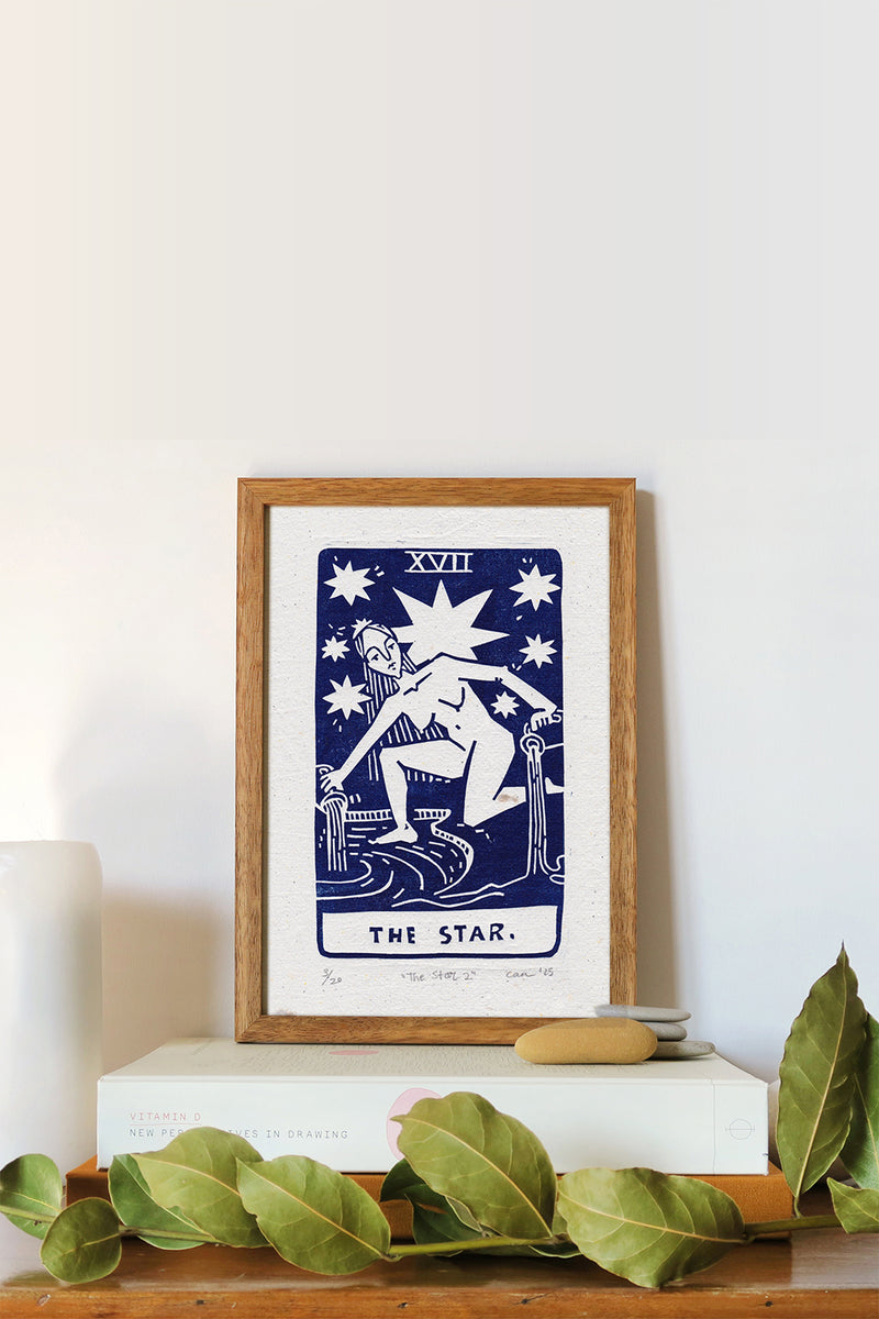 Çaçiçakaduz The Star 2 Linol Baskı Tablo | Milagron
