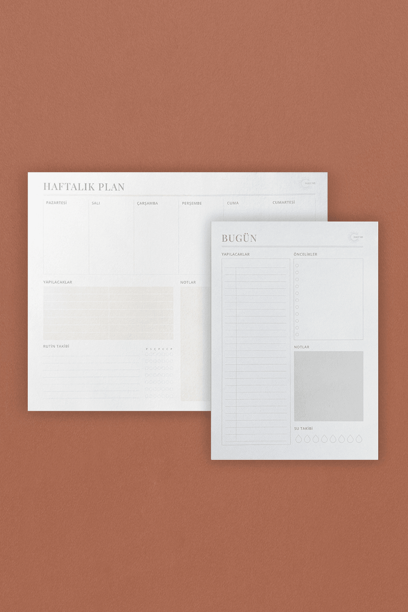 Daily Me Wellbeing 2'li Planlayıcı Set Ajanda | Milagron