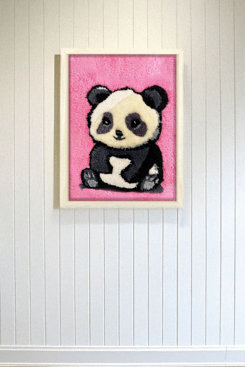 Fille á Fille Design Studio Panda Tufted Artwork Tablo Tablo | – Milagron
