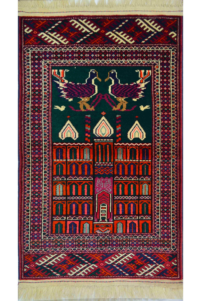 KilimCo. El Dokuma Güvercin Desenli Yün Türkmen Halısı 60x100 Cm Halı ...
