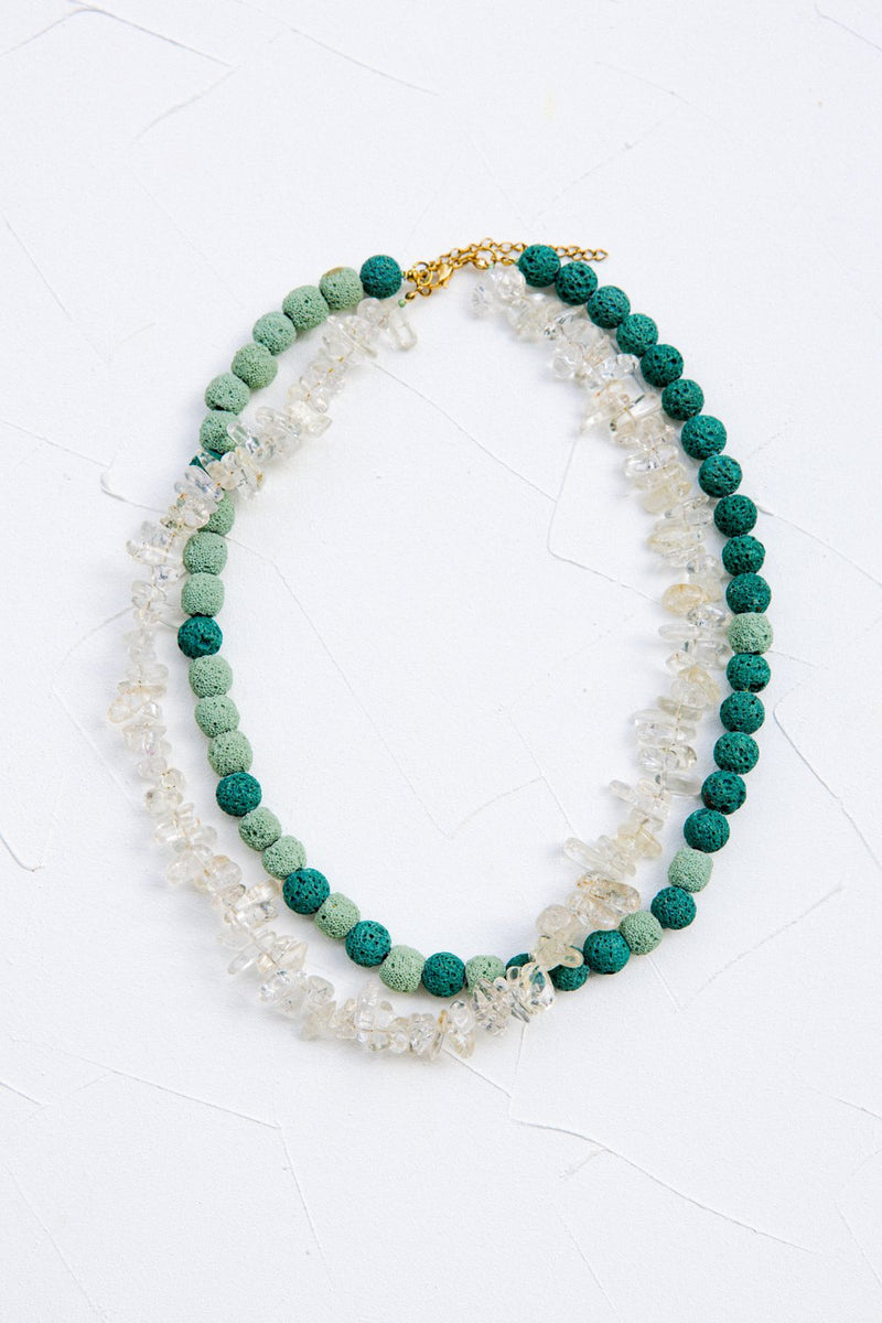 Sunset Magic Studio Myrth - Lav Taşı Ve Kuvars Kolye Kolye | Milagron